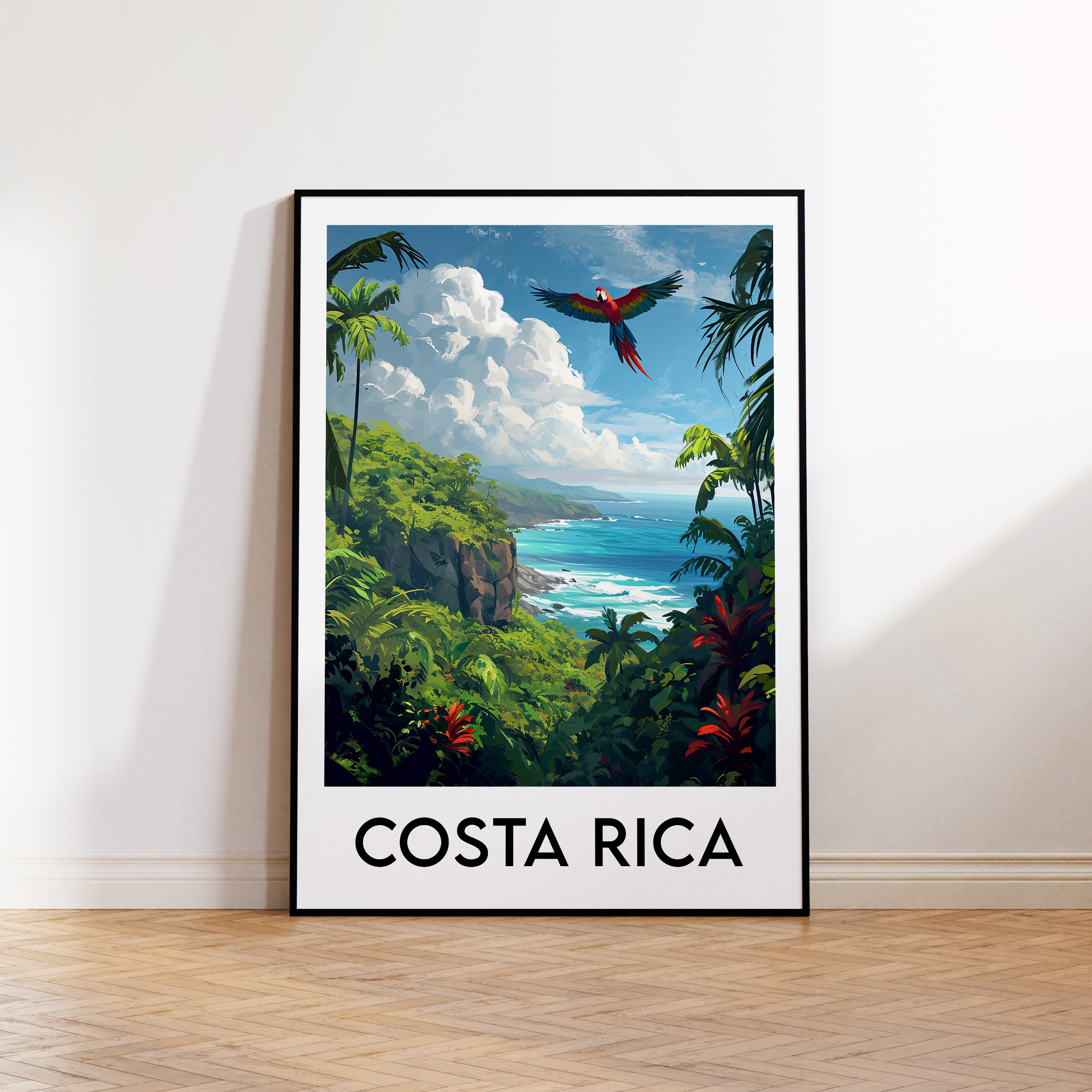 Costa Rica Poster, Costa Rica Art Print, Costa Rica Illustration ...