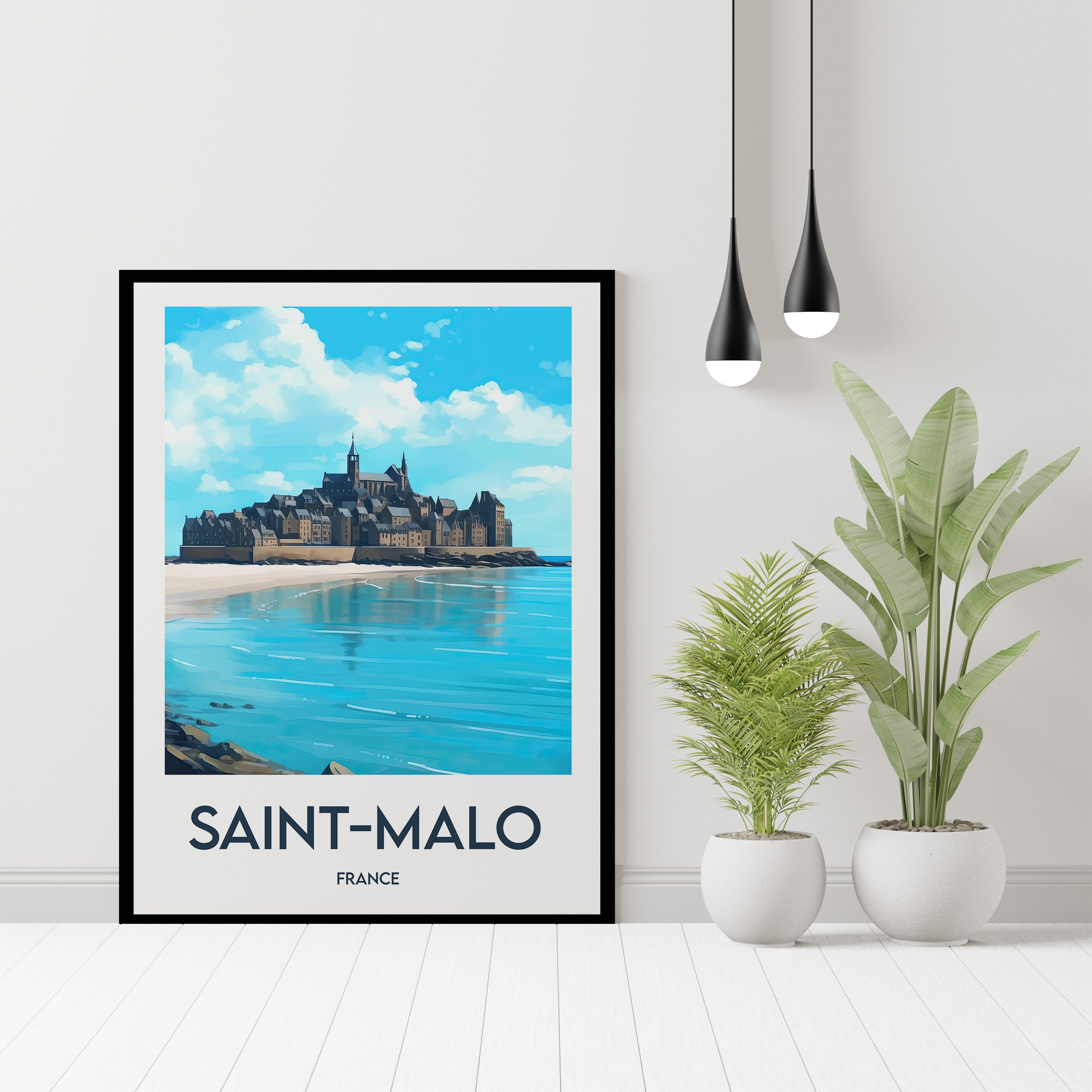 Affiche de Saint Malo, Saint-Malo Poster, Saint Malo Print, St Malo ...