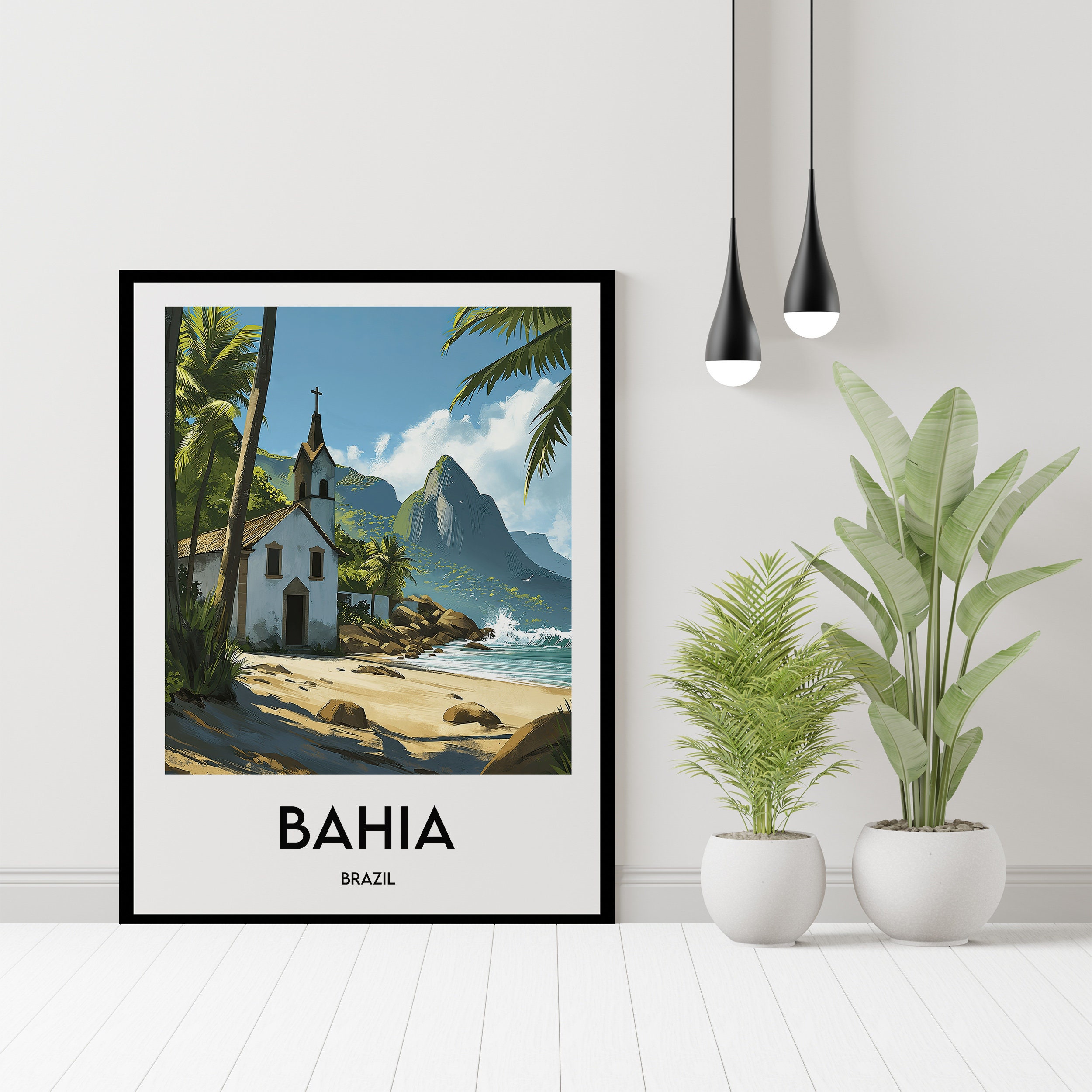 Bahia State Print, Bahia Brasil Poster, Bahia Brazil Wall Art, Salvador ...