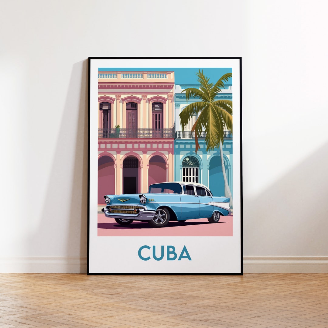 Cuba Poster, Cuba Art Print, Cuba Havana, Santiago De Cuba Gift ...