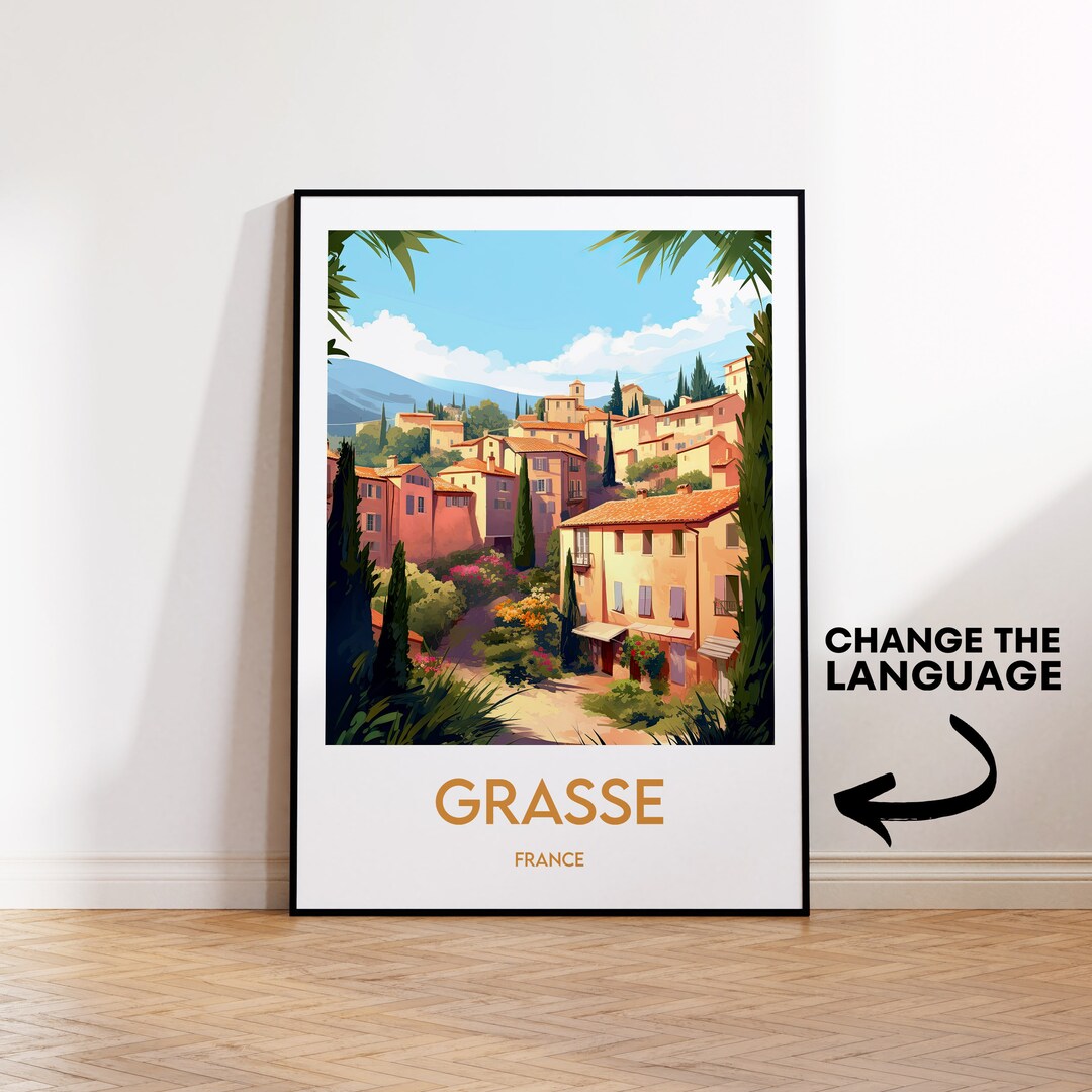 Grasse Poster Grasse Art Print Grasse Village Grasse Gift - Etsy