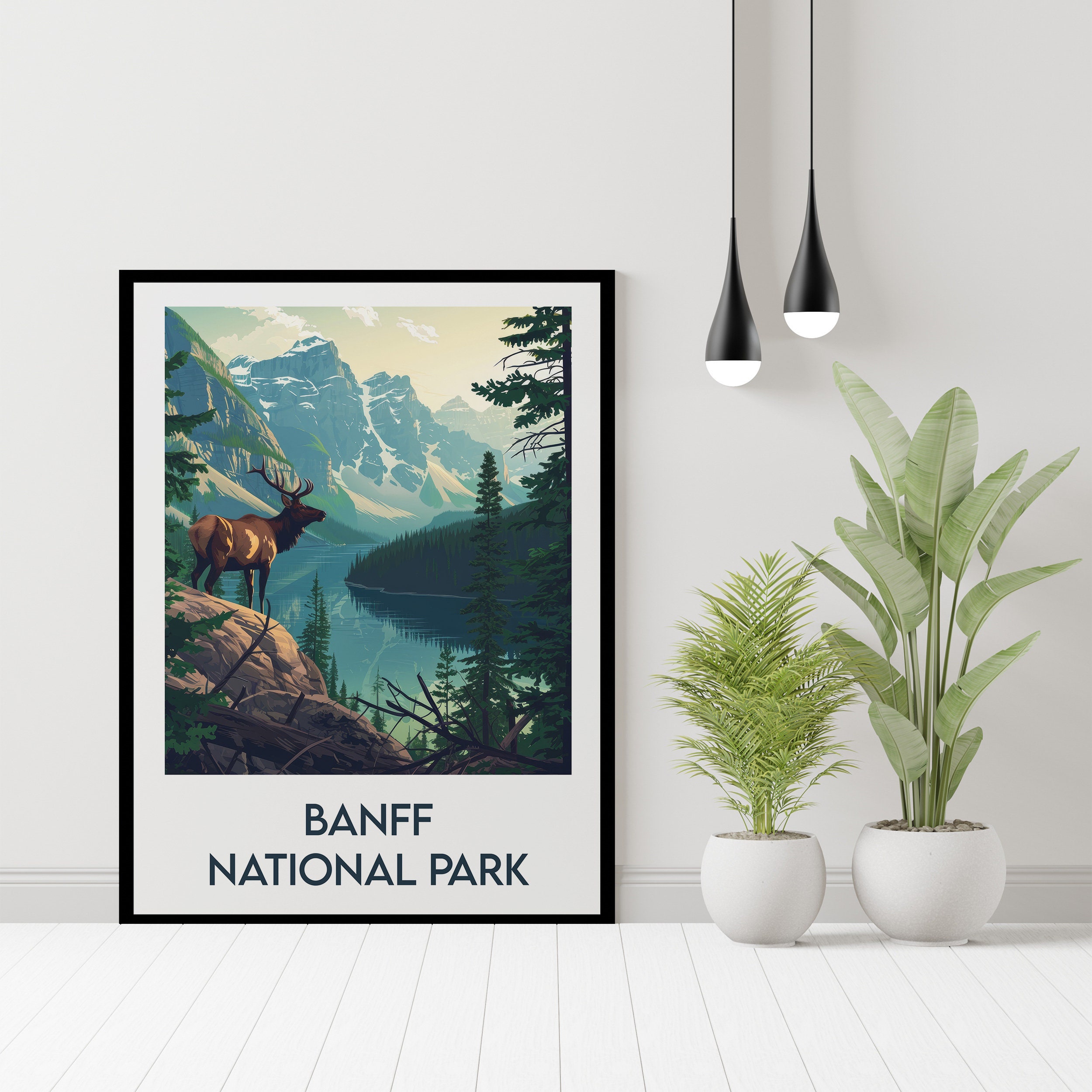 Banff National Park, Poster, Banff Art Print, Vintage Travel Poster ...