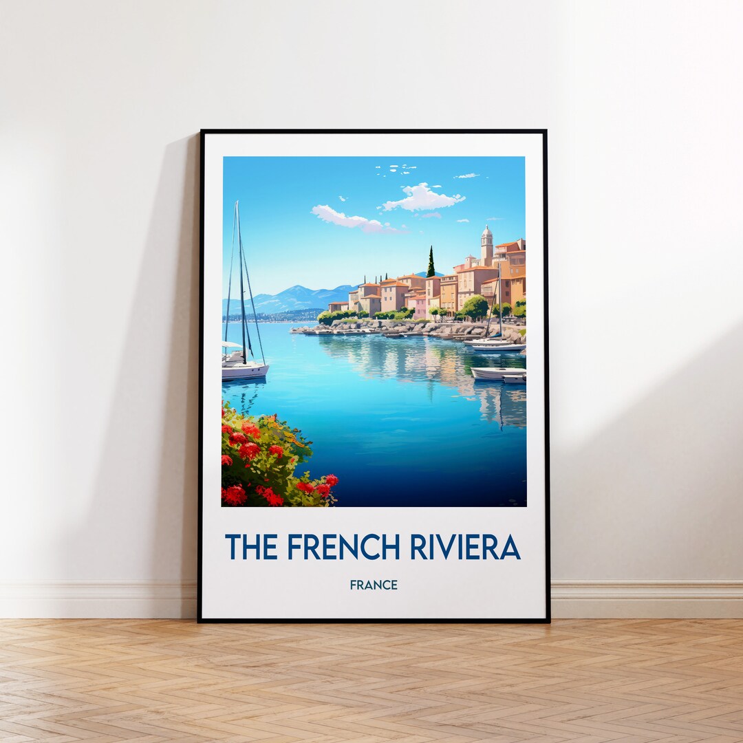 The French Riviera Poster French Riviera Print Provence - Etsy