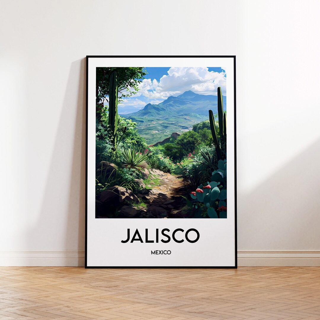 Jalisco Travel Poster, Jalisco Art Print, Jalisco Mexico, Mexico Gift ...