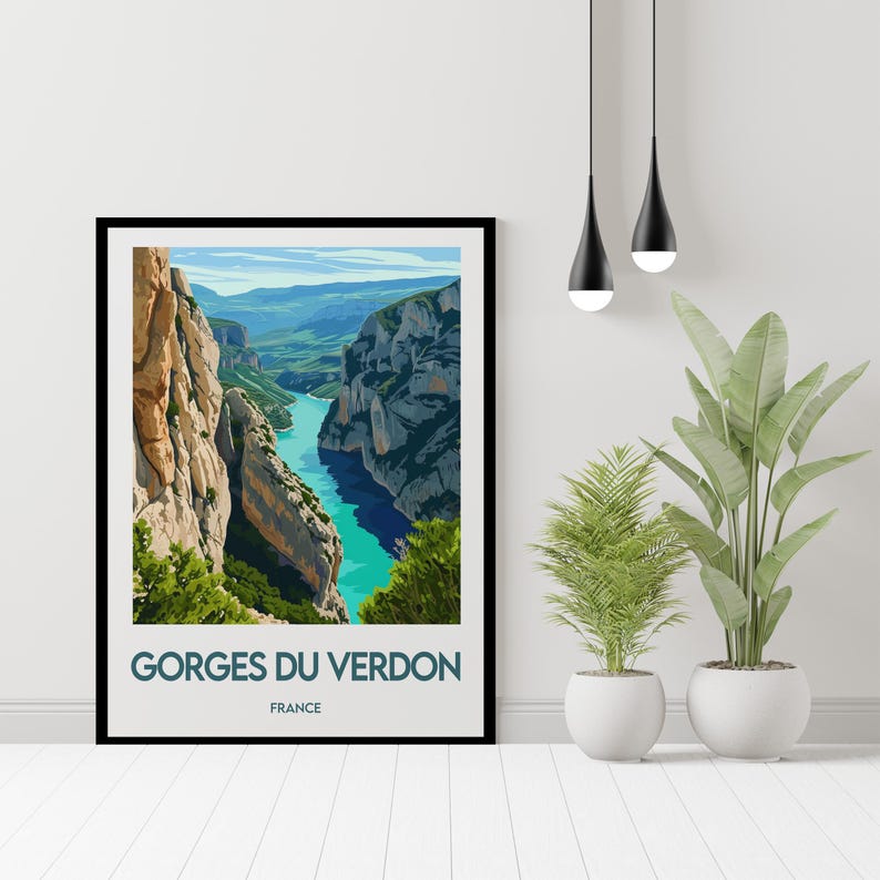 Verdon Gorges Poster, Verdon Gorges Art Print, Verdon Gorges France ...