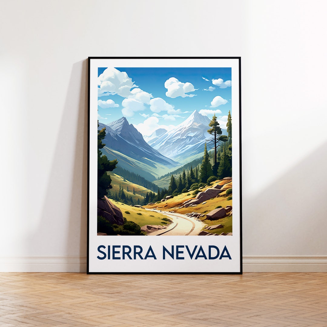 Sierra Nevada Poster, Sierra Nevada Print Espana, Sierra Nevada Spain ...