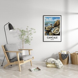 Cancale Travel Poster, Cancale Art Print, Brittany Cancale, Brittany ...