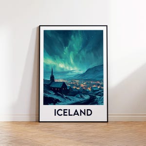 Iceland Poster, Iceland Art Print, Iceland Iceland Customizable ...