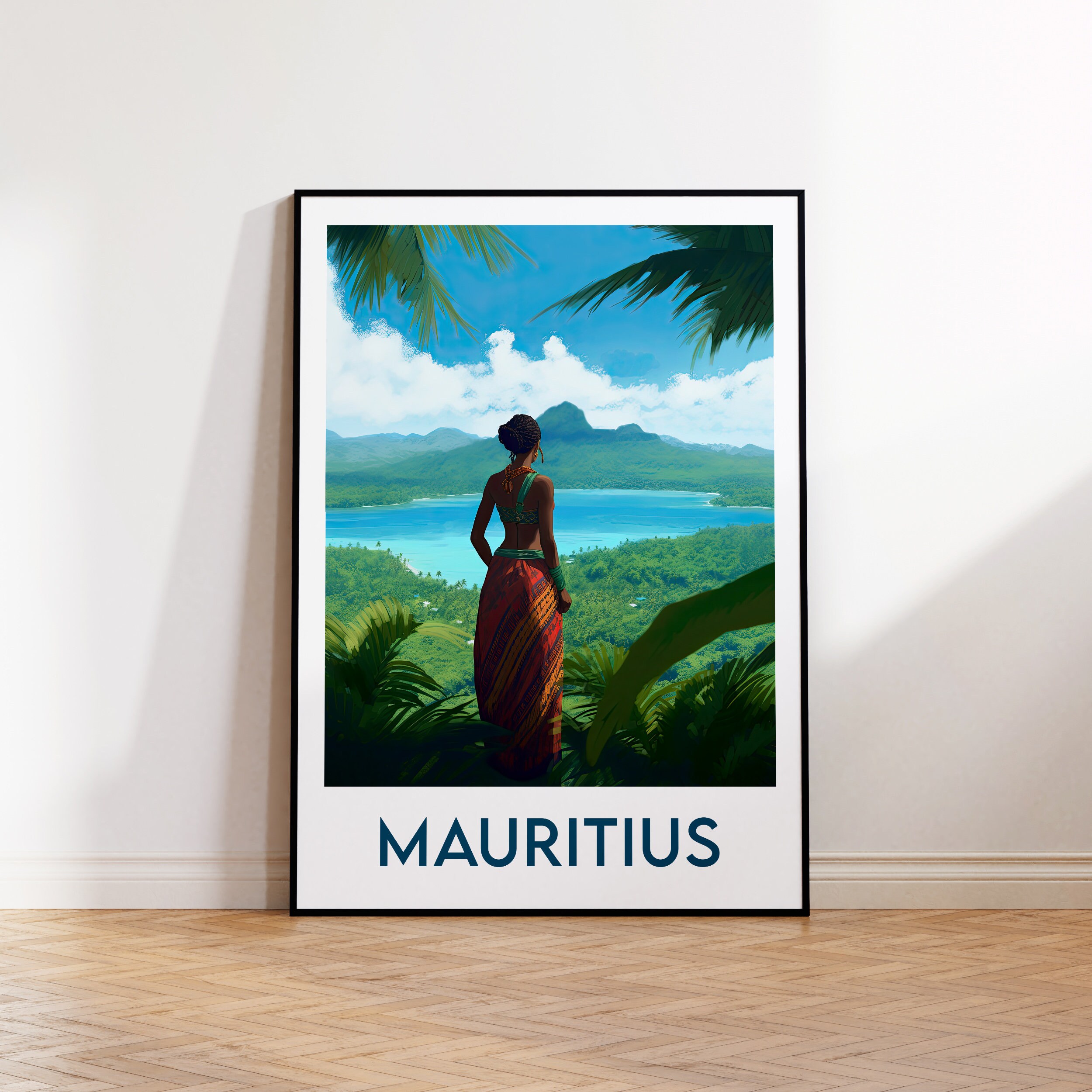 Mauritius Poster, Mauritius Island Print, Mauritius Illustration, Moris ...