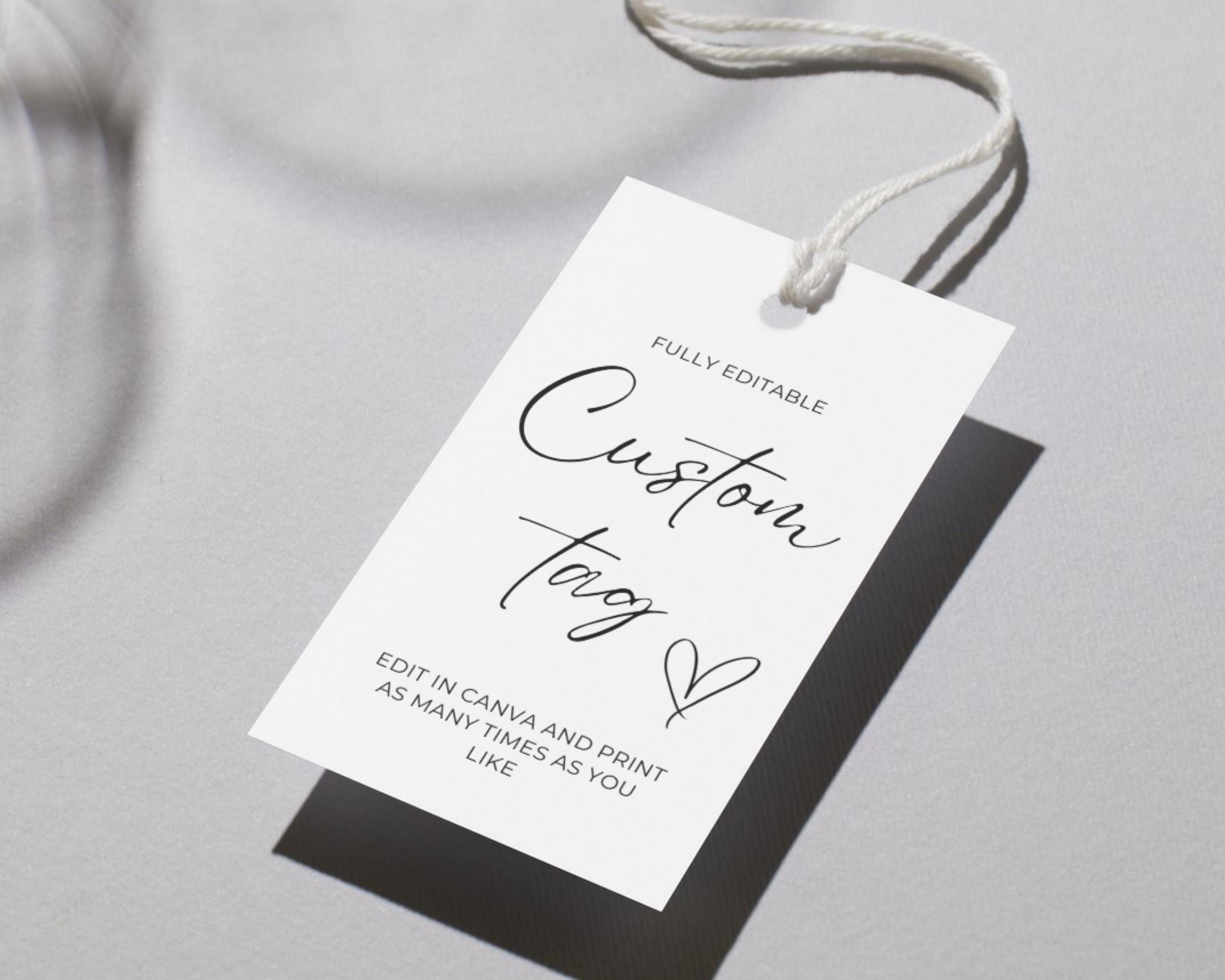 Editable Tags Instant Download, Calligraphy, Custom Tag, Minimalist Tag ...