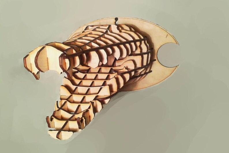 Alligator Head 3D DXF File DIY Craft Template for Wildlife Enthusiasts ...