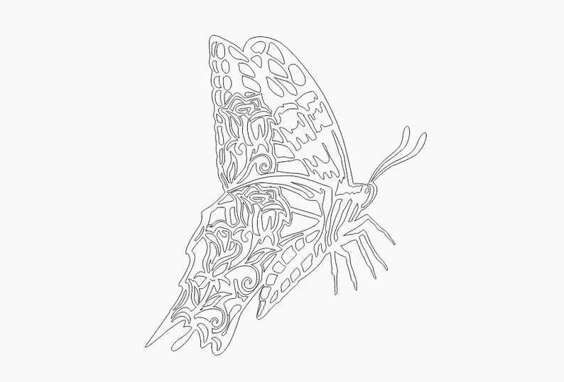 Mariposa corte láser 2d DXF Whimsical Butterfly Delight - Etsy México