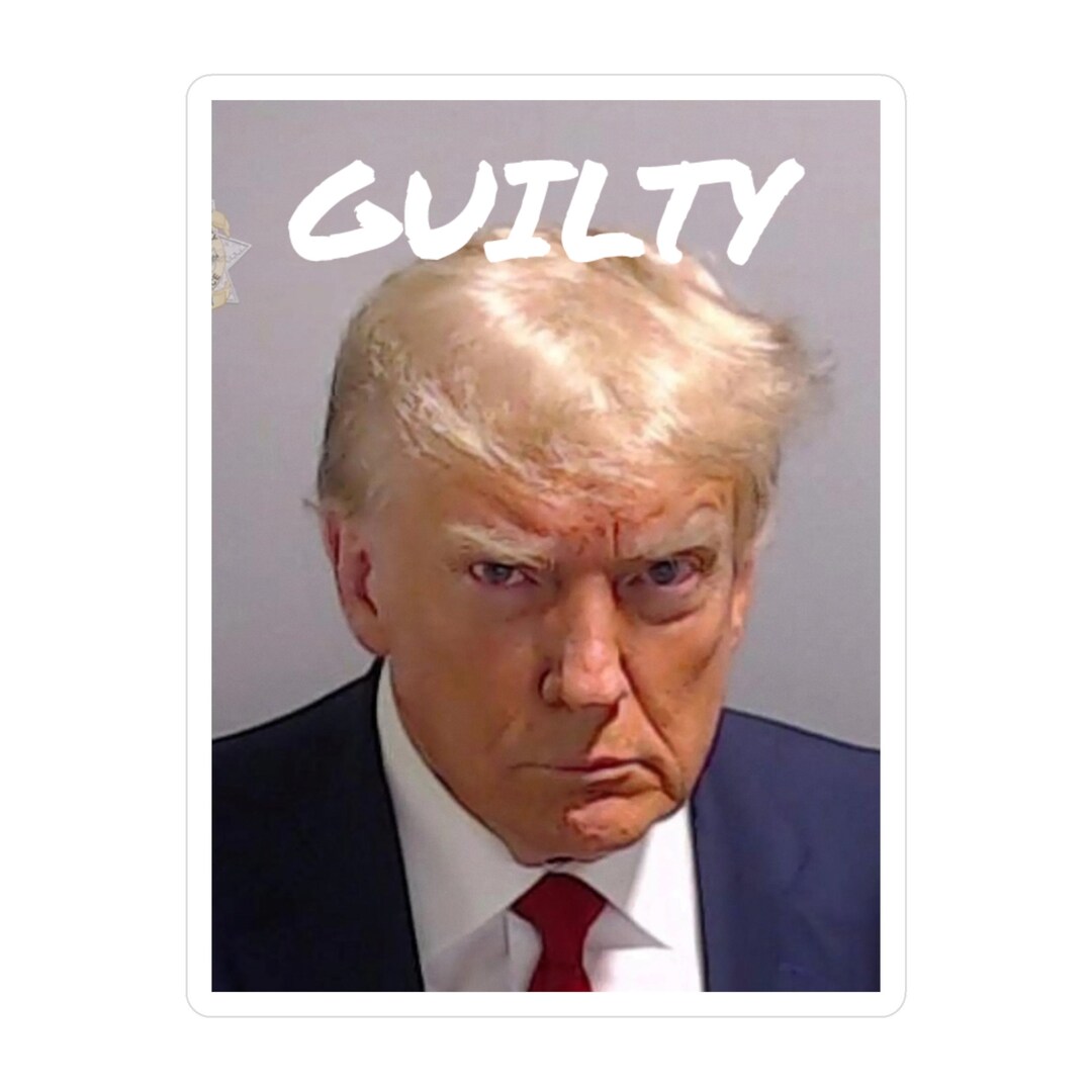 Donald Trump Mugshot guilty Sticker - Etsy