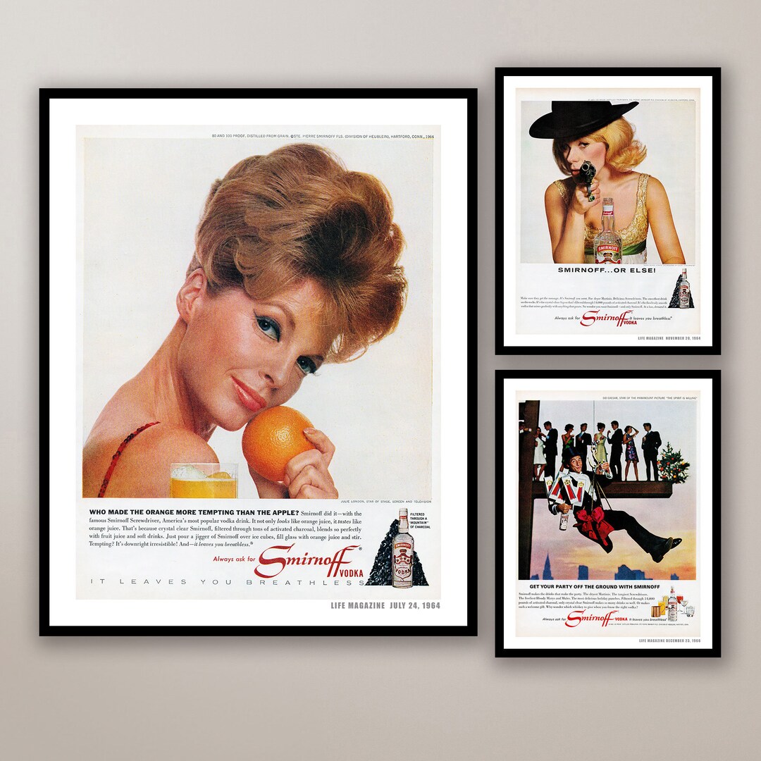 Vintage Vodka Alcohol Ads Advertisements Digital Downloadable Printable ...