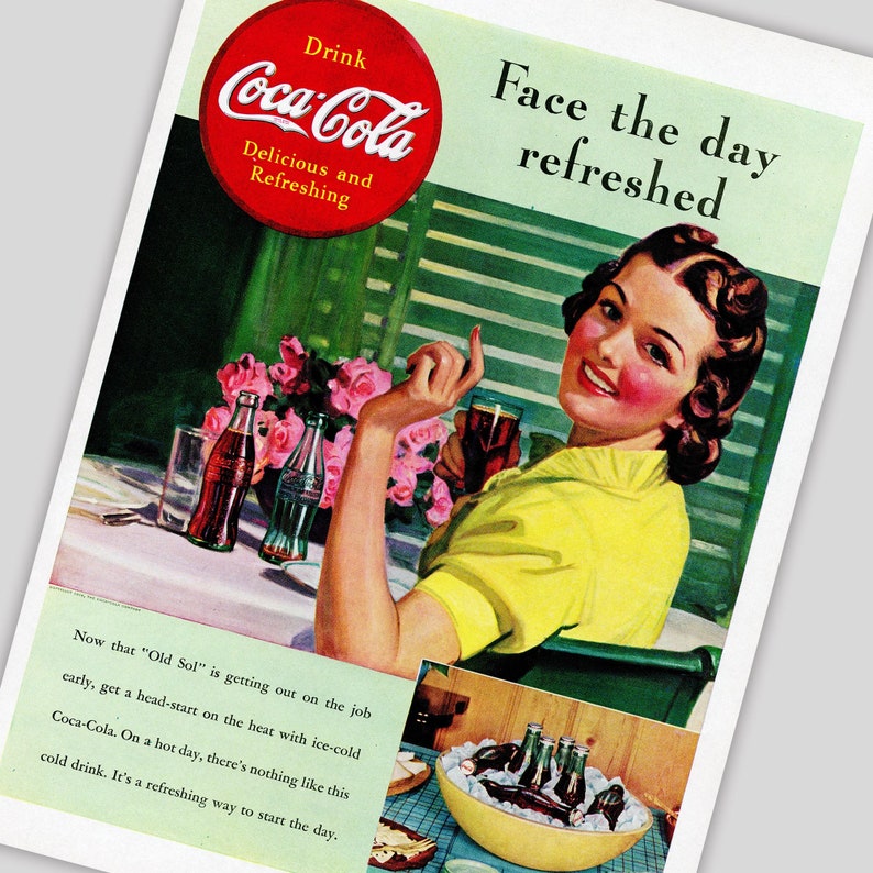 Coca Cola Ads Digital Download 12 Vintage Coke Advertisements 1930s to ...