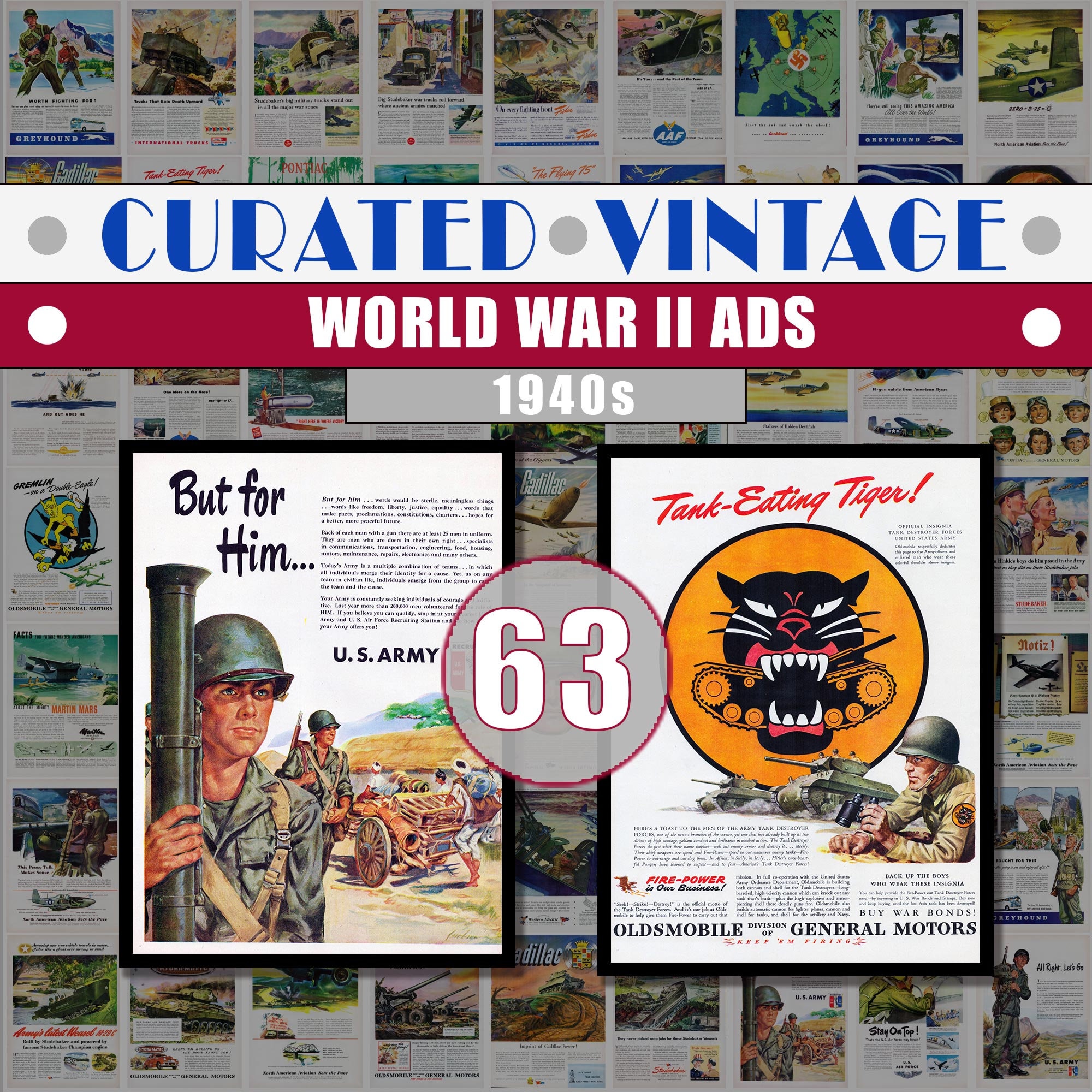 World War II Ads Digital Download 63 Vintage Army Navy Airforce ...