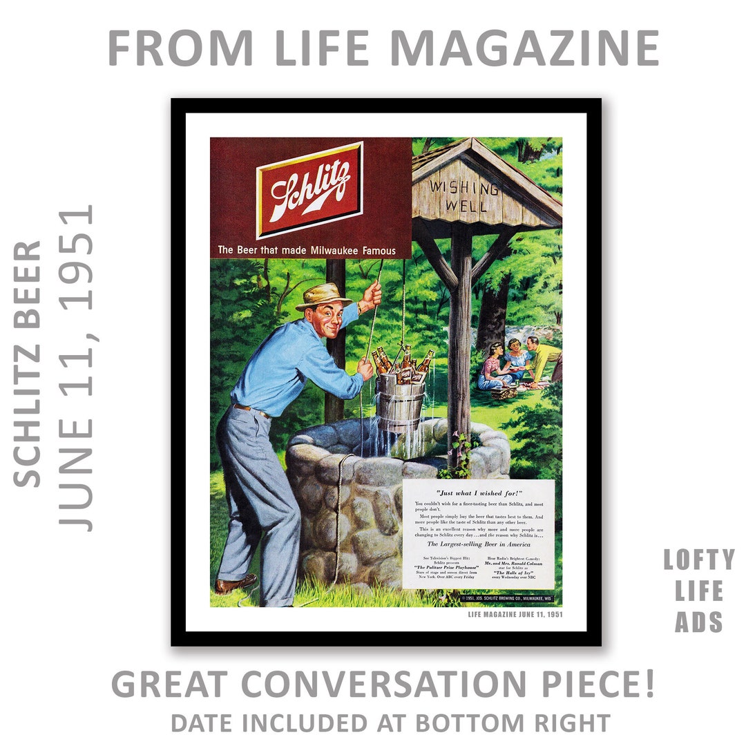 1950s Vintage Retro Beer Brewery Print Advertisement Ads Bar - Etsy