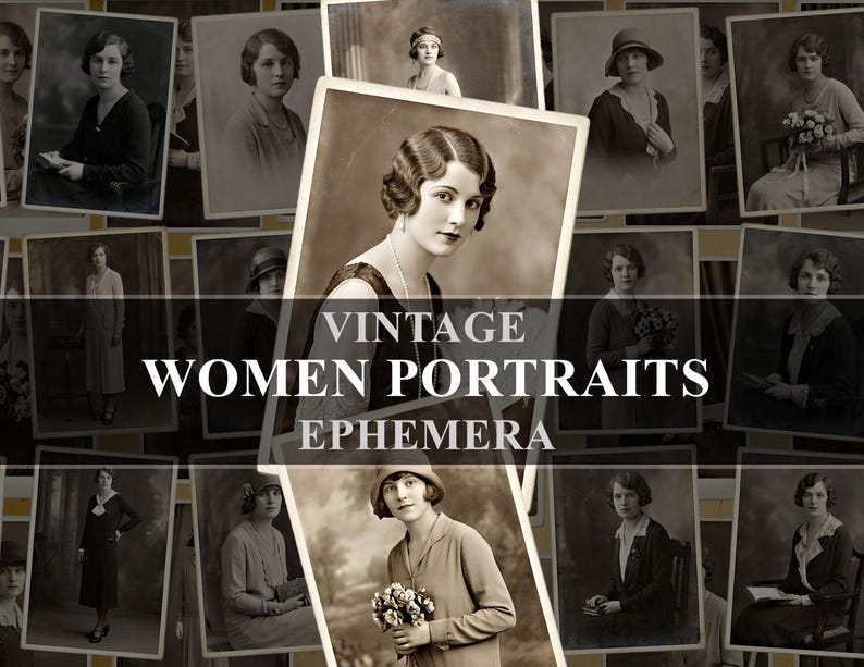 Women Vintage Portrait Photos Aged 1920s 1930s Pictures and Ephemera ...