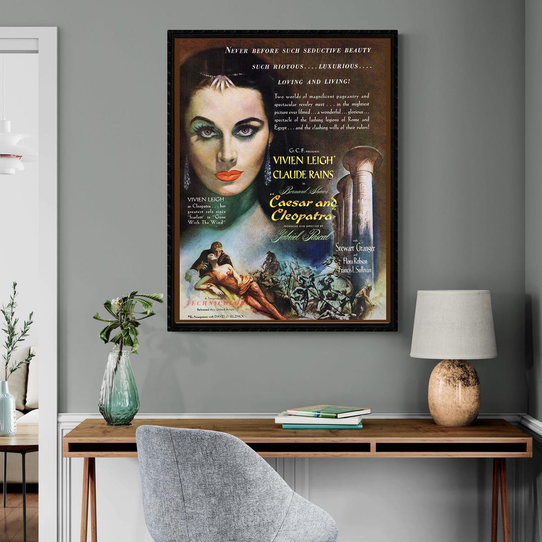 Vintage Movie Poster Caesar Cleopatra 1940s Film Digital Download 40s ...