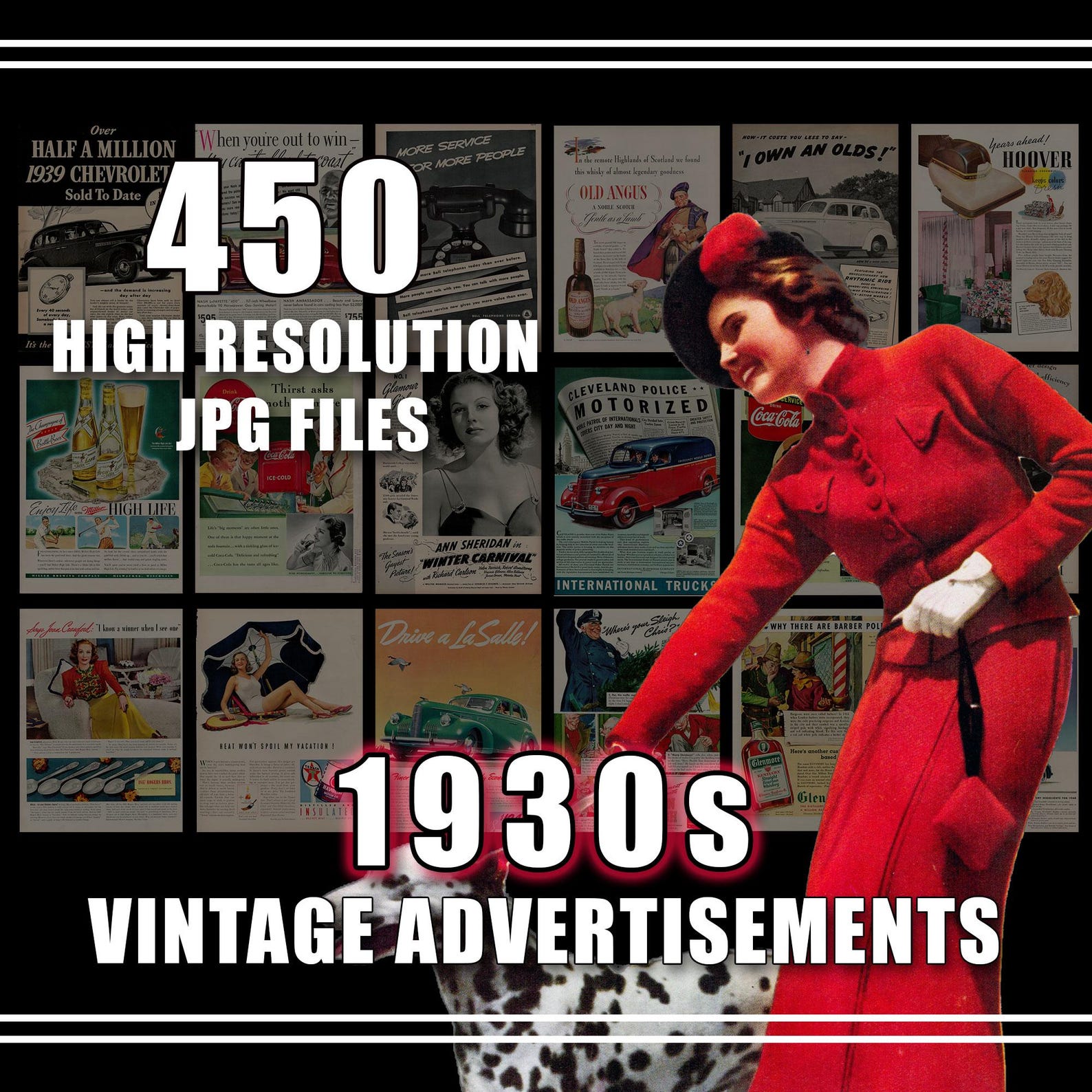 1930s Vintage Advertisements Ads Digital Printable Retro Wall Art Posters Crafts Journals Mixed ...