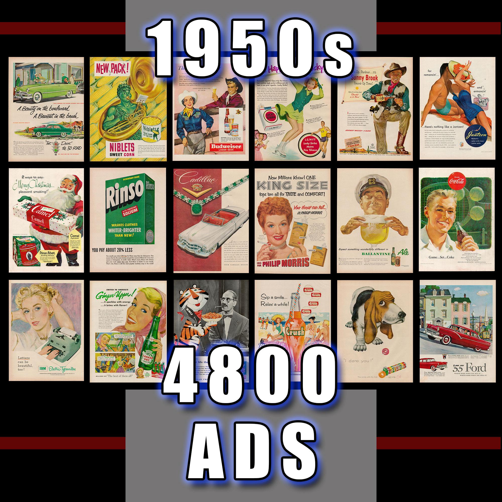 1950s Advertising Ephemera, Printable Ads for Junk Journals (digital ...