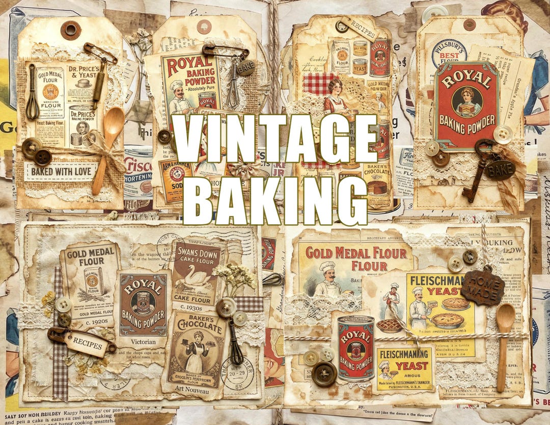 Vintage Baking Advertisements Ads Ephemera: Junk Journal Tags & Pages ...