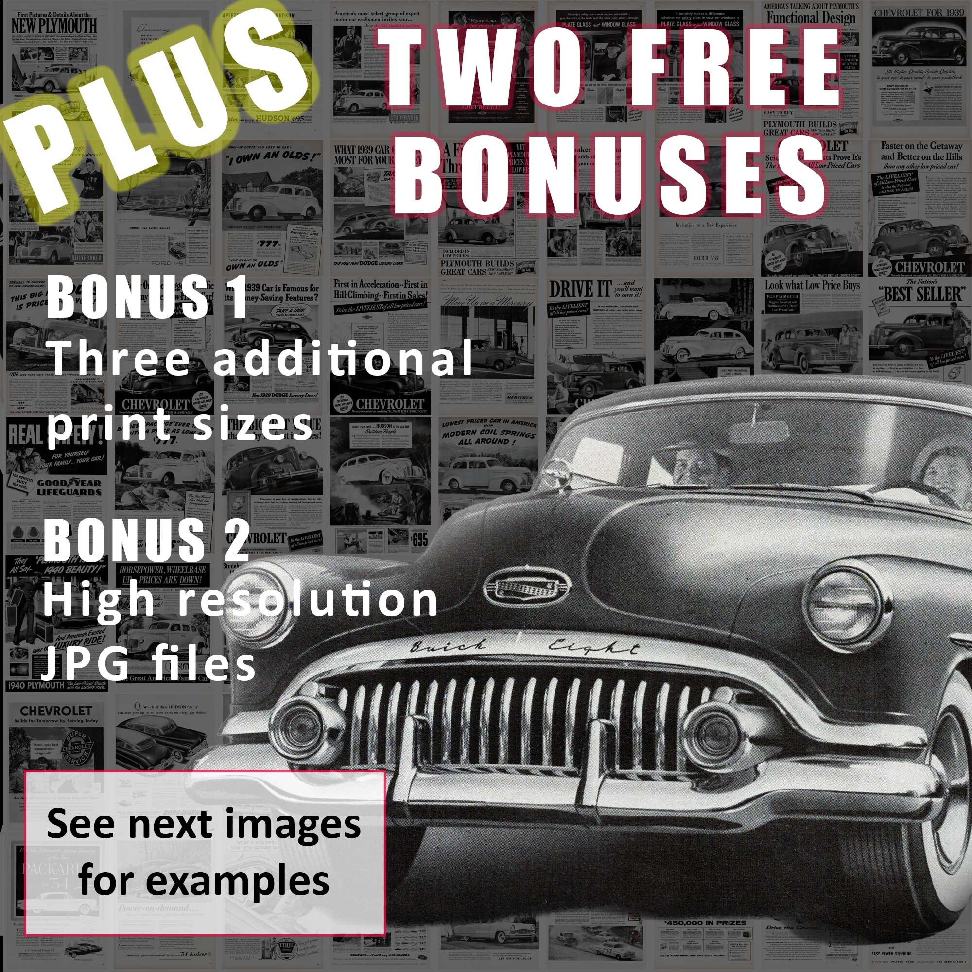 Auto Car Ads Advertisements Printable Wall Art Vintage Advertisements ...