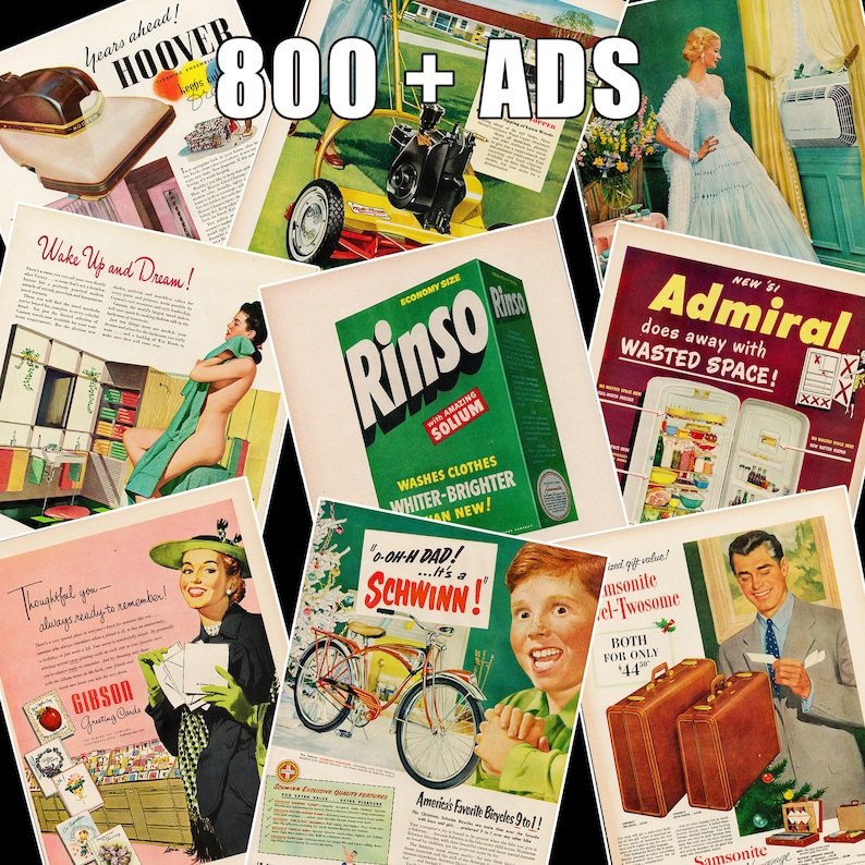 Vintage Advertisements Ads Home Garden Kitchen Appliances Soap 30s 40s 50s 60s Digital Retro ...