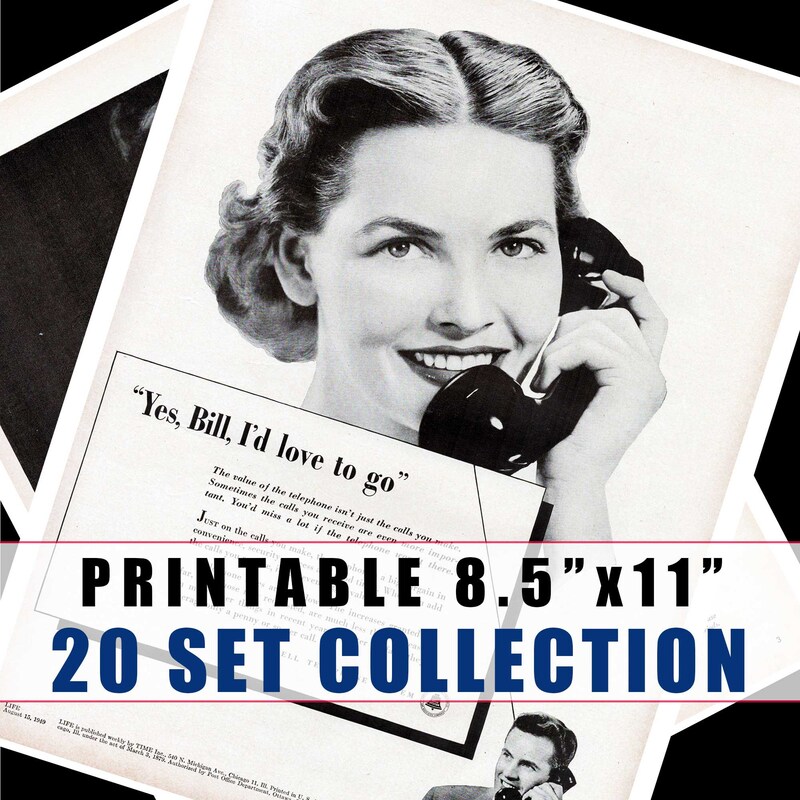 Telephone Print - Etsy