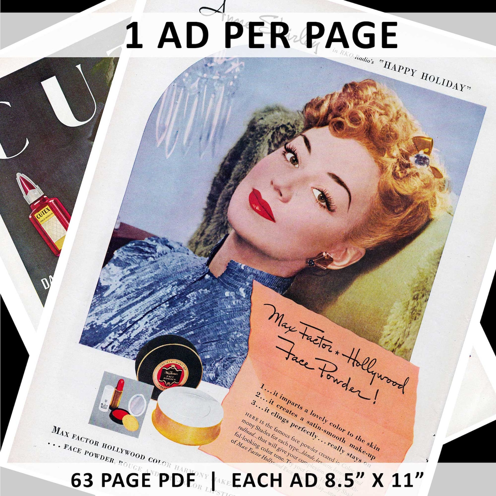 Digital Ephemera Vintage Beauty Cosmetics Ads 63 Advertisements ...