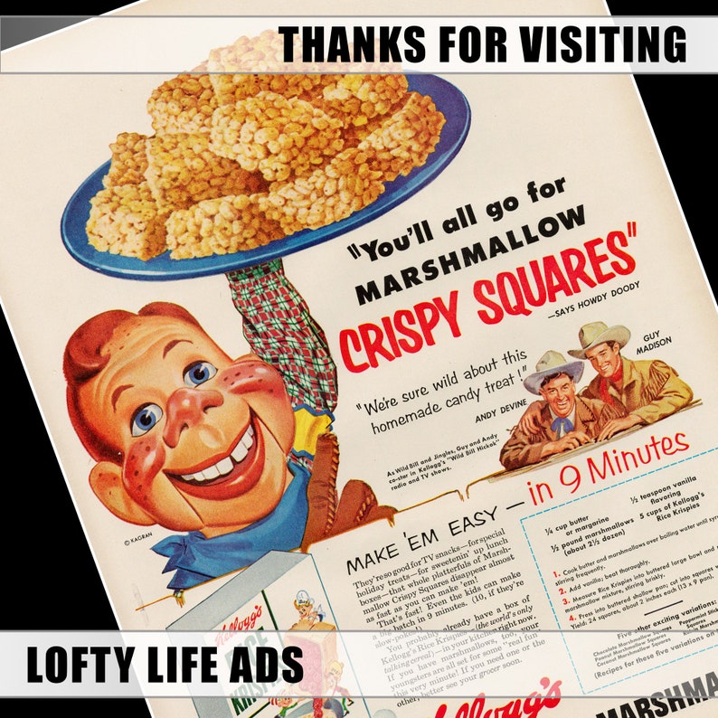 Vintage Advertisements Ads Food Kitchen Dessert Cook Restuarant 30s 40s 50s 60s Digital Retro ...