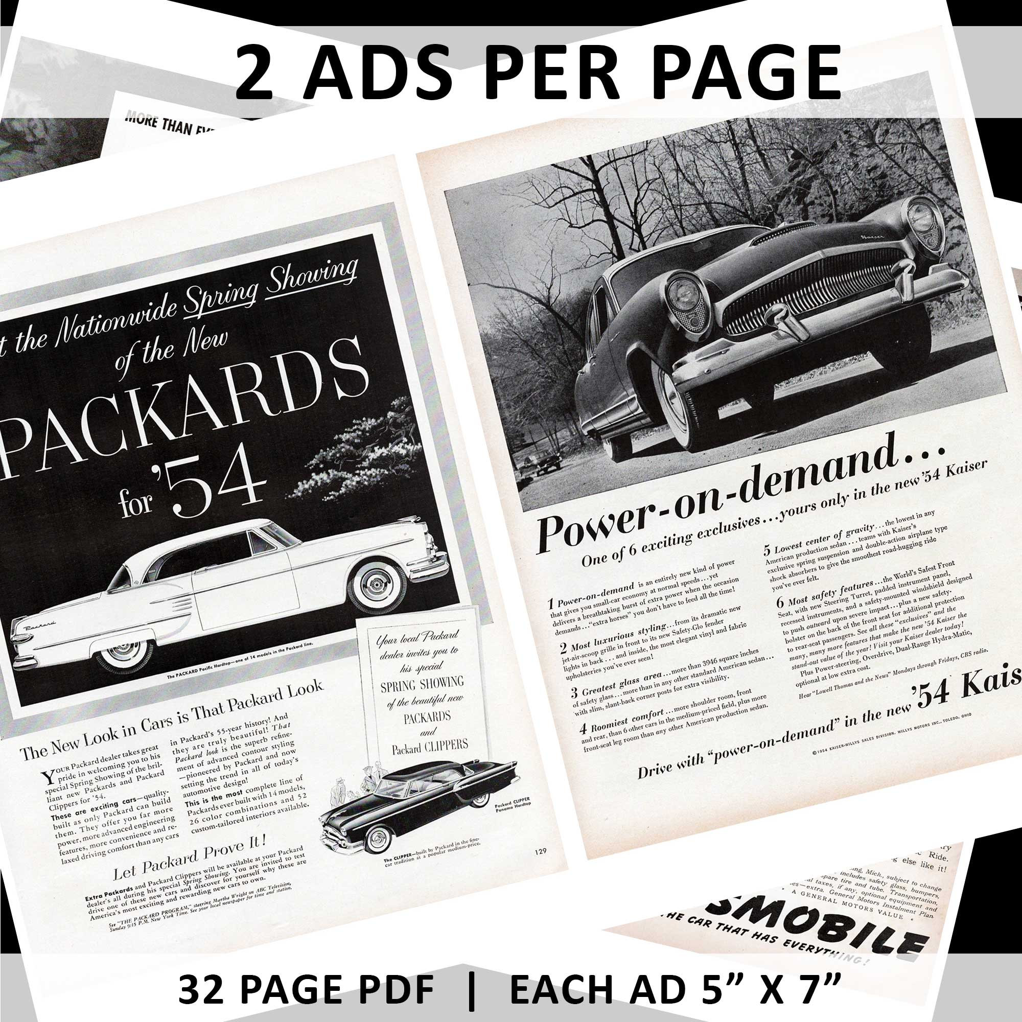 Auto Car Ads Advertisements Printable Wall Art Vintage Advertisements ...