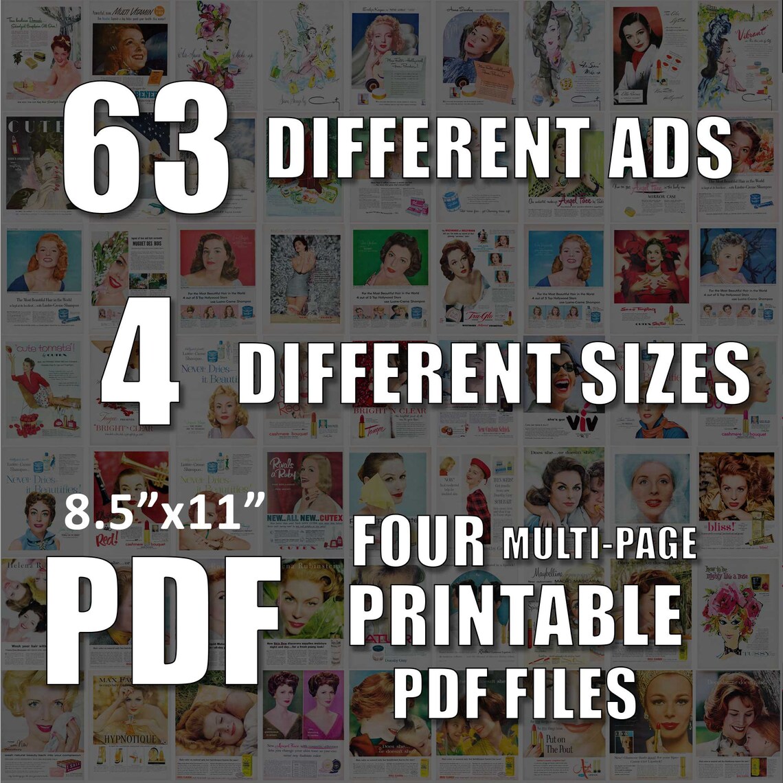 Digital Ephemera Vintage Beauty Cosmetics Ads 63 Advertisements ...