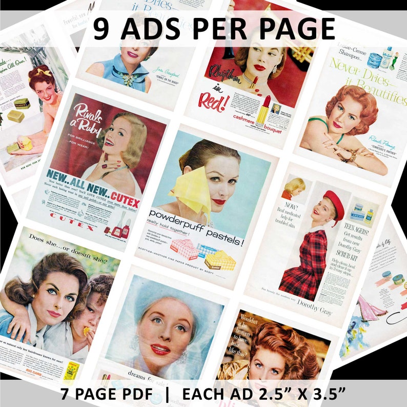 Digital Ephemera Vintage Beauty Cosmetics Ads 63 Advertisements ...