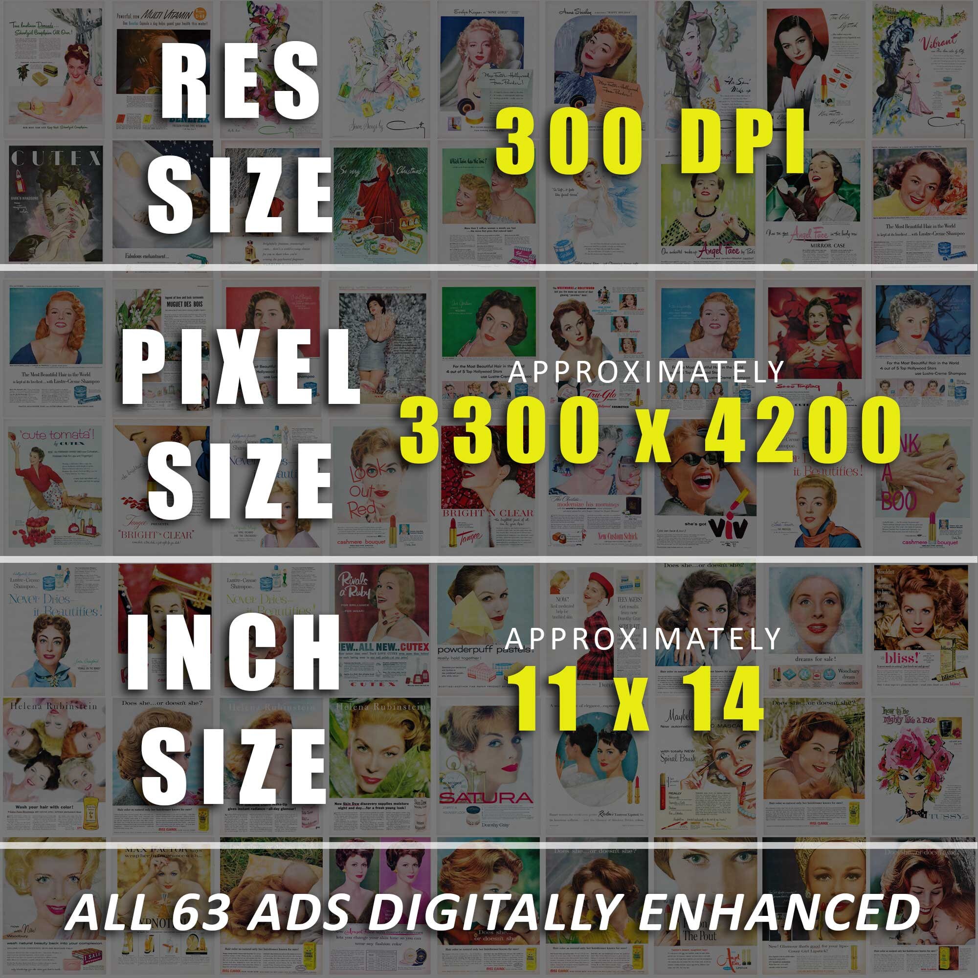 Vintage Beauty Advertisements Digital Decor Ads Download Printable Wall ...