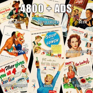 1950s Vintage Ads Retro Advertising Art (digital Download) - Etsy