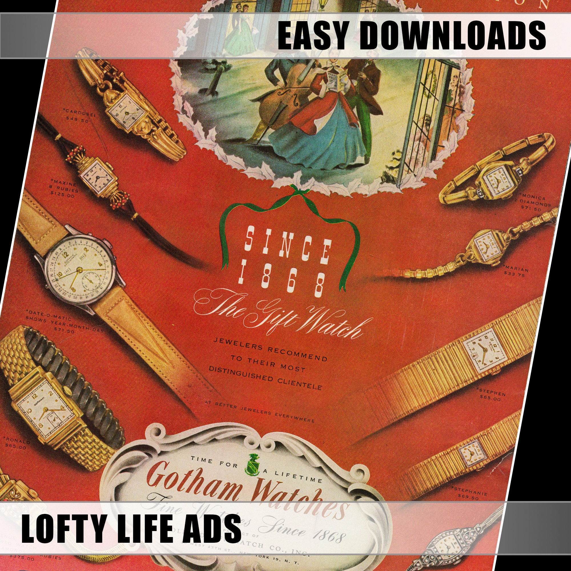 Vintage Advertisements Fashion Clothing Ads 30s 40s 50s 60s Digital ...