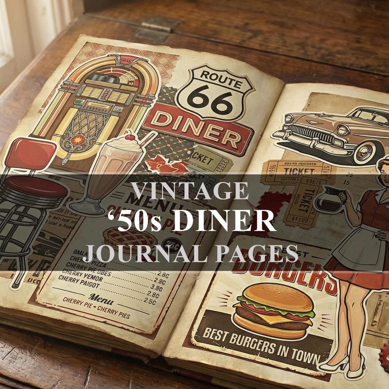 1950s Junk Journal Kit - Etsy