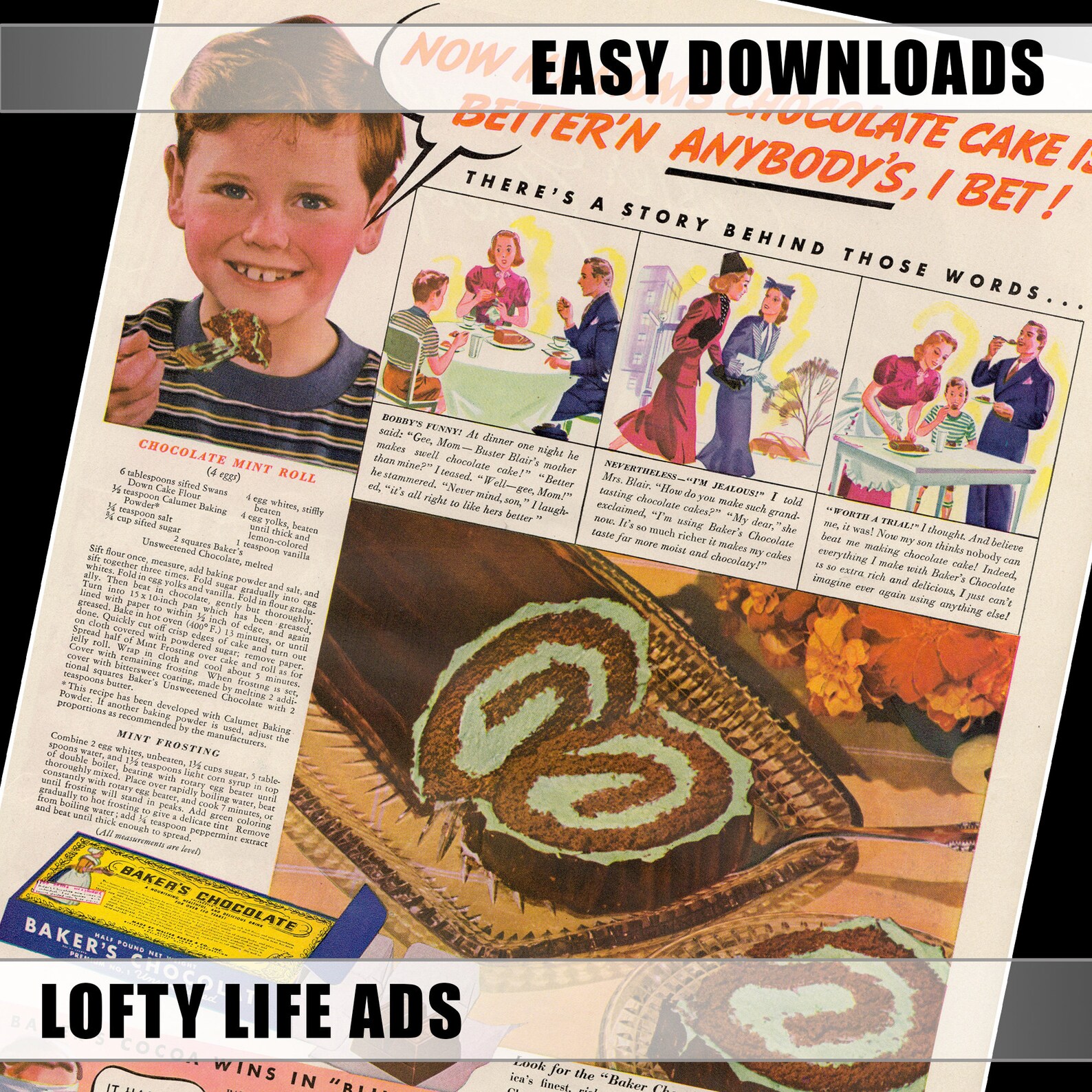 1930s Vintage Advertisements Ads Digital Printable Retro Wall Art Posters Crafts Journals Mixed ...