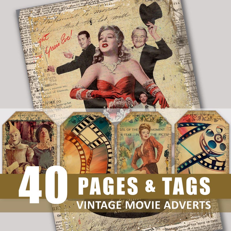 Old Movie Junk Journal Etsy
