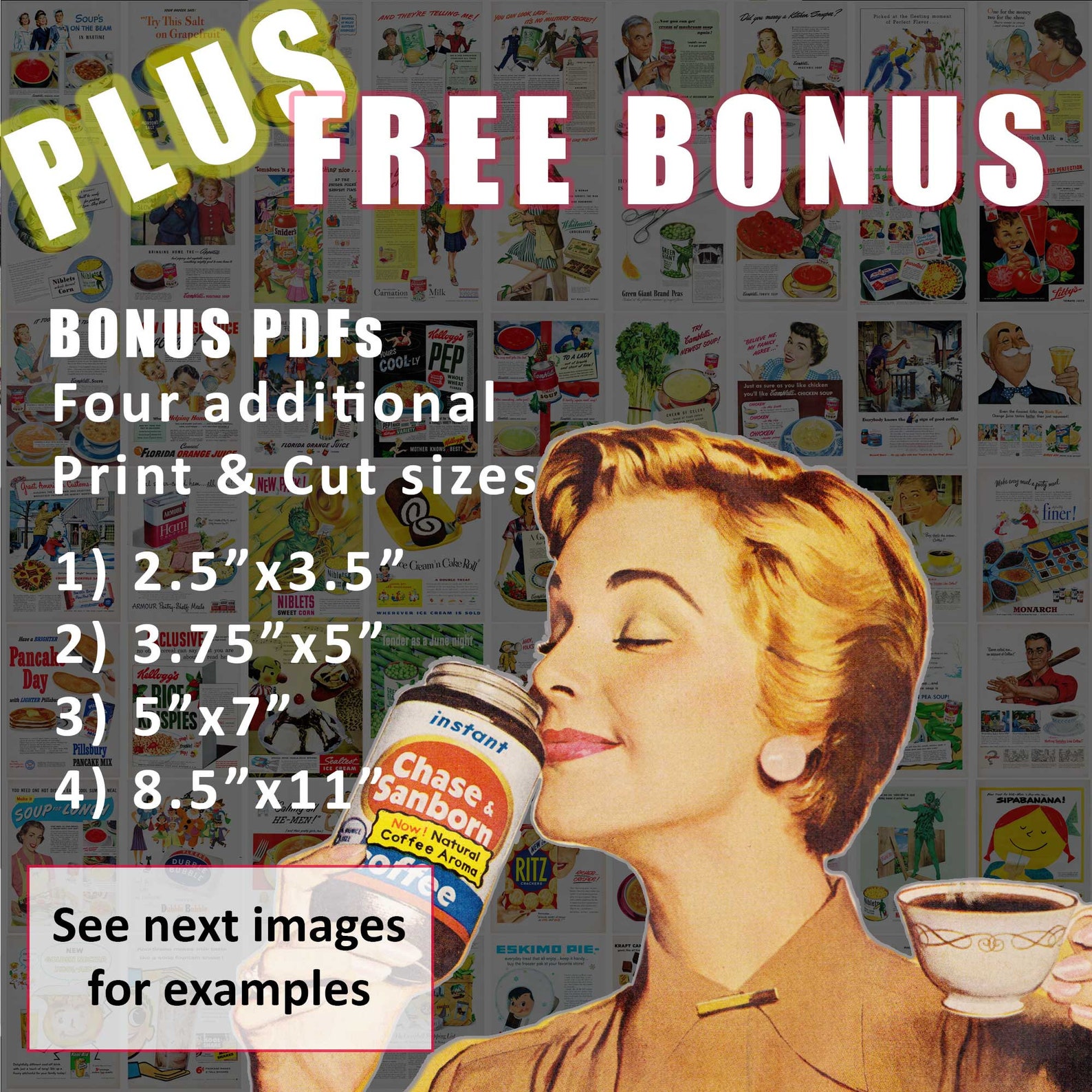 Vintage Food Ads Decor, 1930s-60s Kitchen Art (digital Download) - Etsy