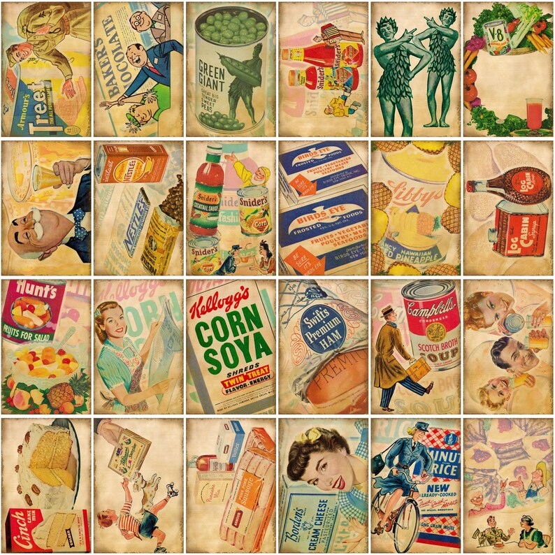 Vintage Food Ads Ephemera, Junk Journal Pages (digital Download) - Etsy