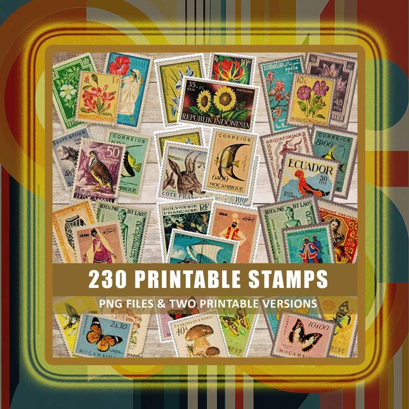Postal Rubber Stamp - Etsy