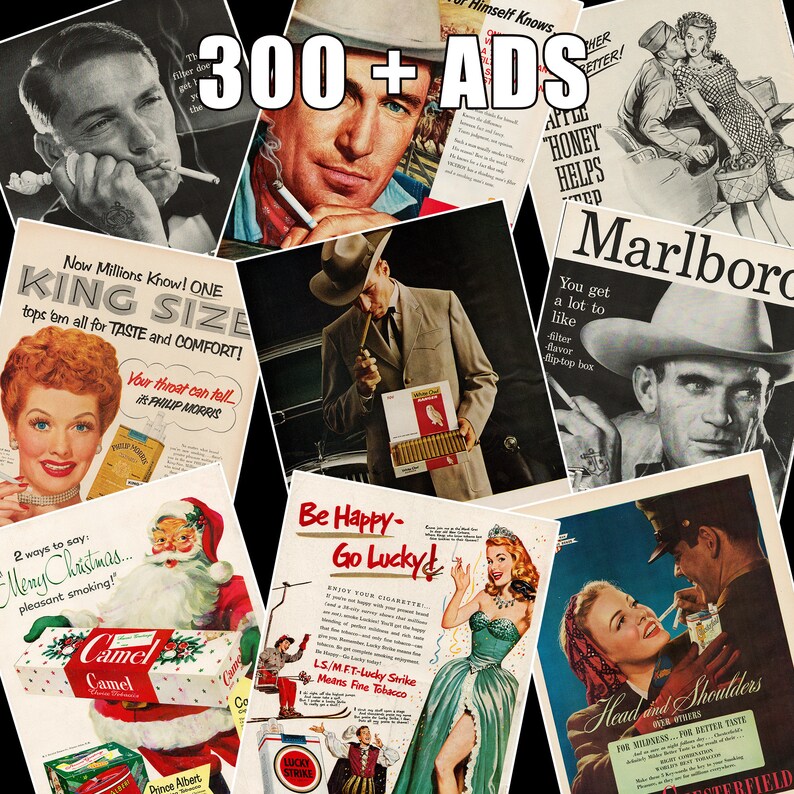 Cigarette Ads Vintage Advertisements Retro Art (digital Download) - Etsy