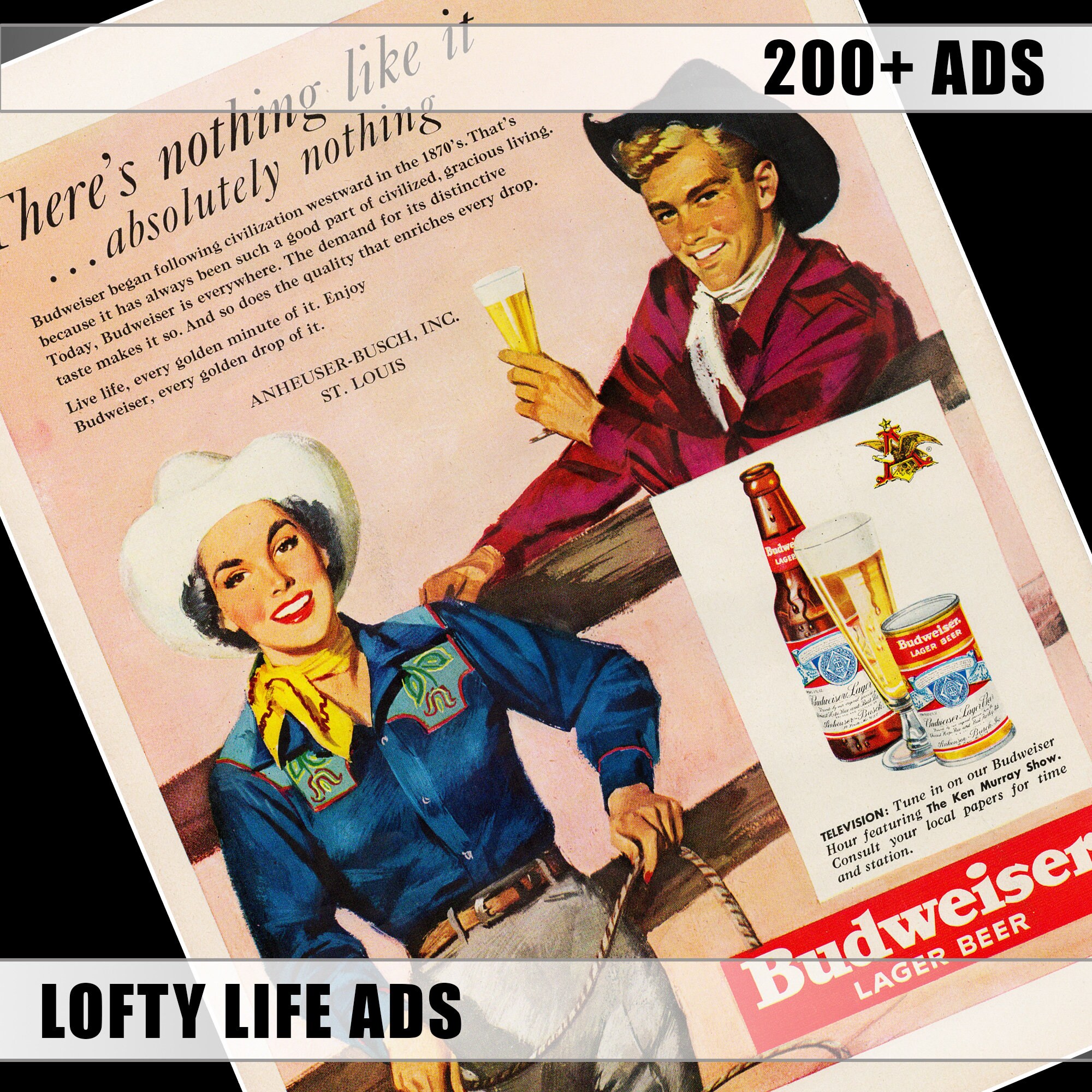 Vintage Advertisements Beer Brewery Ads 30s 40s 50s 60s Digital ...