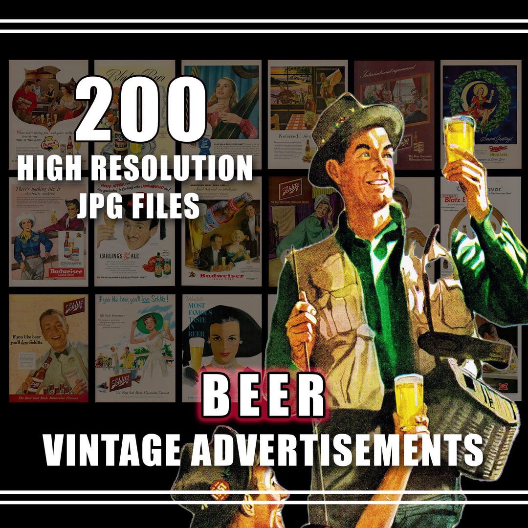 Vintage Advertisements Beer Brewery Ads 30s 40s 50s 60s Digital ...