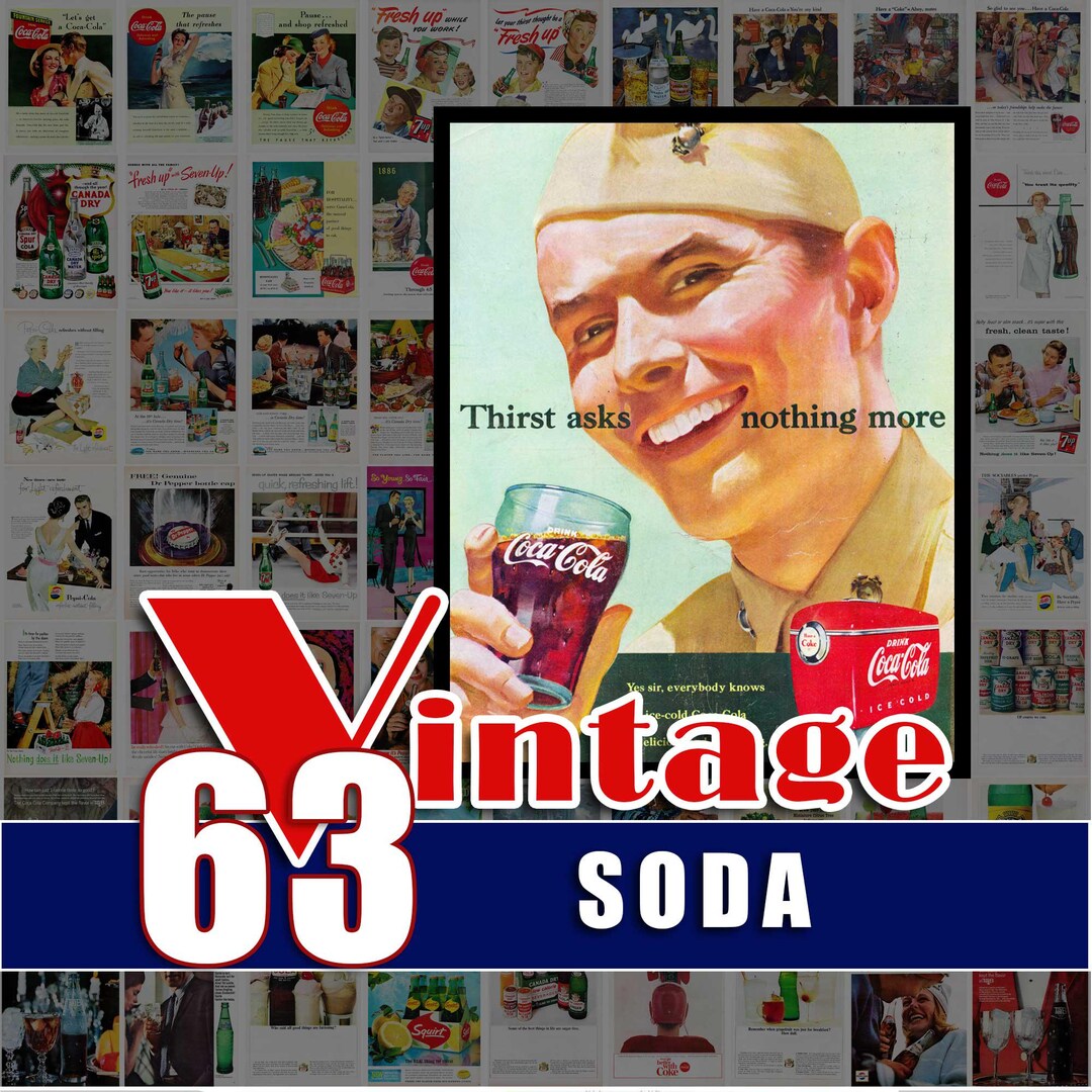 Vintage Soda Pop Ads, Retro Kitchen Bar Art (digital Download) - Etsy