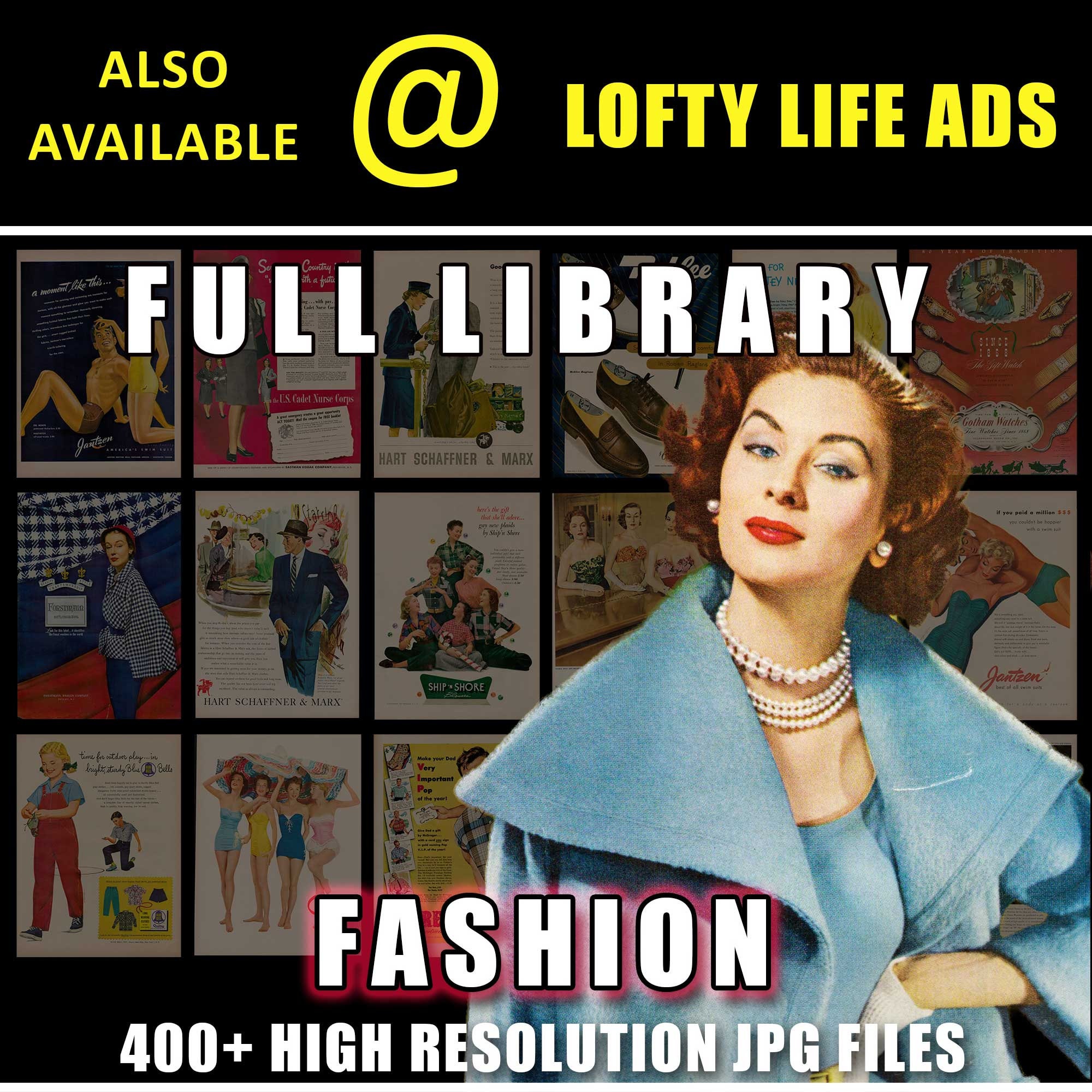 Fashion Ads Vintage 50s Advertisements Swim Suits Digital - Etsy