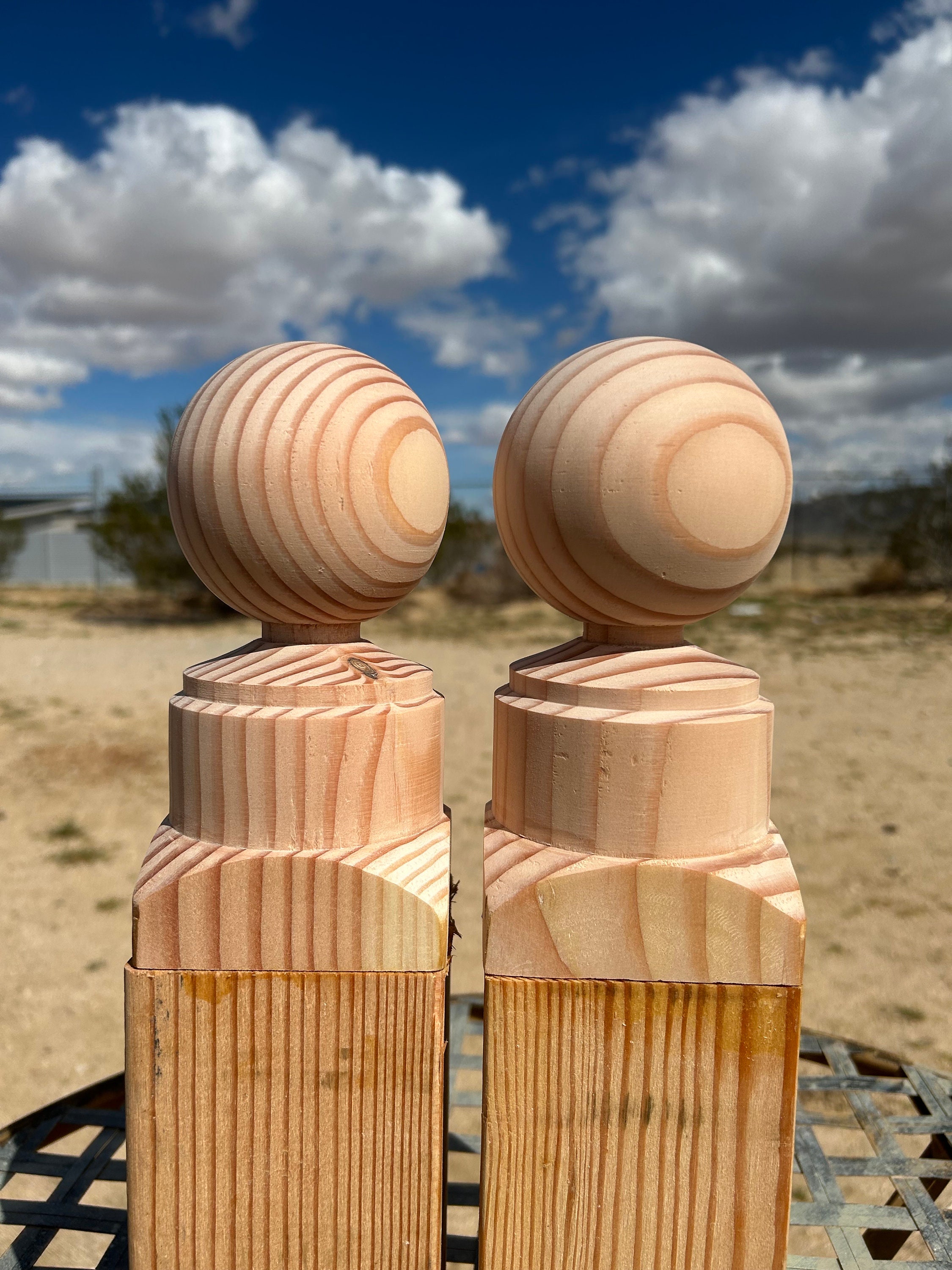 Wood Ball Finials. 4x4 Fence Post Top. Bed Post Top. From 4x4 Pine ...