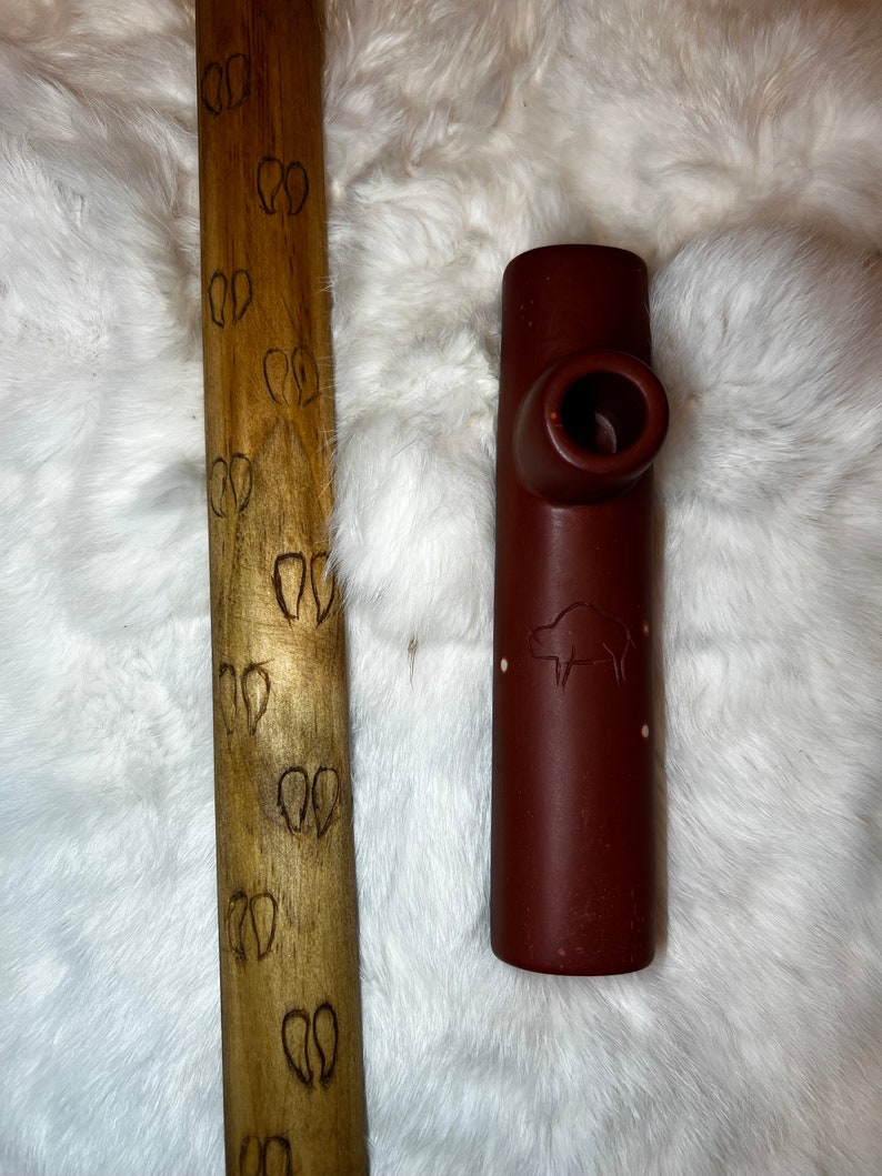 Native American Pipe “tatanka” Made of Pipestone by Native American ...